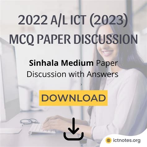 New 2022 Al Ict Past Paper Sinhala Medium Mcq Answers With Discussion