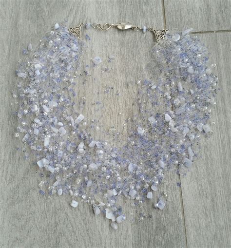 Колье воздушное из агата