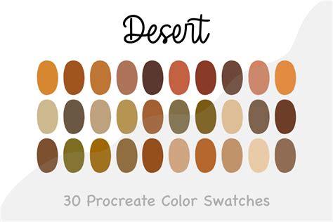 Desert Procreate Color Palette Graphic By Picto Graphy Creative Fabrica