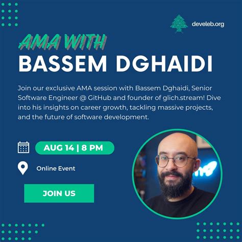 Join Us For An Exclusive Ama Session With The Brilliant Bassem Dghaidi