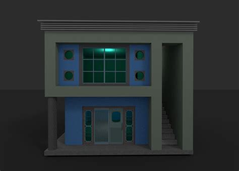 Small Building 3d Model 4 Blend Obj Dae 3ds Fbx Free3d