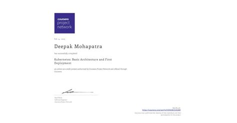 Deepak Mohapatra On Linkedin Completion Certificate For Kubernetes