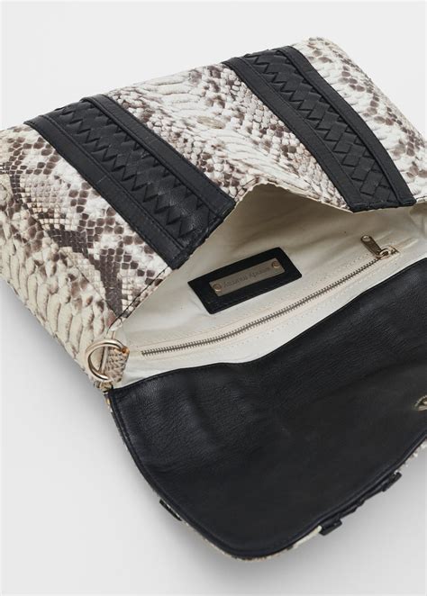 Large Lolly Bag In Black Python Wendy Murray Design