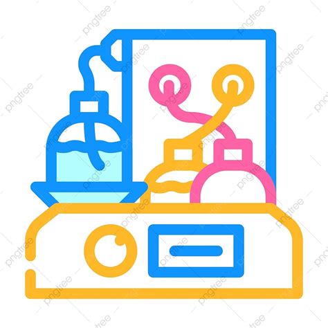 Gambar Vektor Ikon Warna Alat Elektronik Kromatografi Tanda Pengaduk Bahan Kimia Png Dan