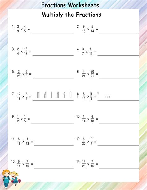 Multiplying Proper Fractions Worksheets Math Worksheets Worksheets Library