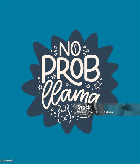 라마에 대한 재미있는 손 그린 글자 인용 인쇄 및 포스터 디자인을위한 멋진 문구 영감을 주는 어린이 슬로건 인사말 카드 템플릿 벡터 검은색에 대한 스톡 벡터 아트 및 기타