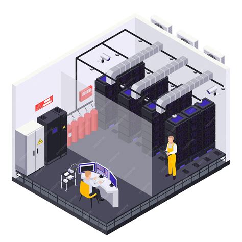 Premium Vector Data Center Isometric Illustration