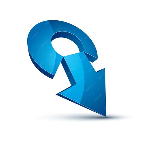 Premium Vector 3d Abstract Symbol With An Arrow Business Development Concept Vector Design