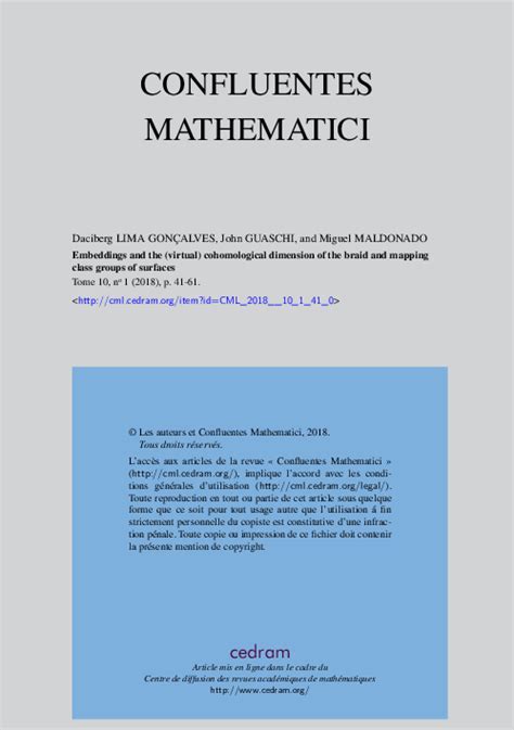 Pdf Embeddings And The Virtual Cohomological Dimension Of The Braid And Mapping Class Groups