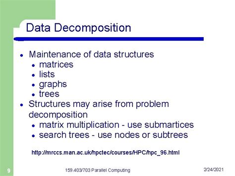 159 403703 Parallel Computing Section 3 Decomposition Techniques1
