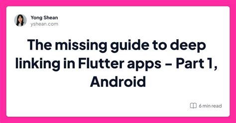 The Missing Guide To Deep Linking In Flutter Part 1 Android R