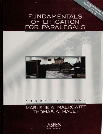 Fundamentals Of Litigation For Paralegals Maerowitz Marlene A Free