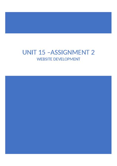 U15 Website Development Assignment 2 Planning And Design Insights