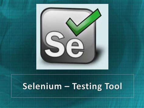 Selenium Testing Tool Jack Pptx Browsers Computer Software And