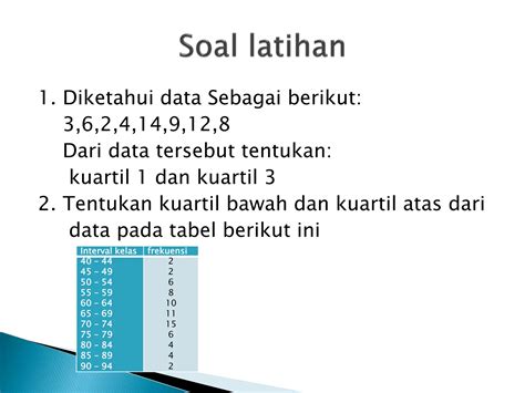 Statistika Tentang Ukuran Letak Untuk Data Berkelompok Dan Data Tunggal