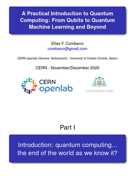 Quantumcomputing Cern Pdf Quantum Computing Computing