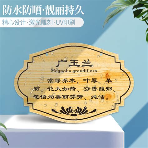 不锈钢花草牌亚克力植树节树牌植物挂牌树木认养介绍标识提示牌设计定制学校公园园林果树绿化信息悬挂吊牌卡虎窝淘