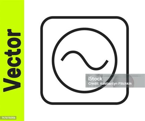 흰색 배경에 격리된 검은색 선 Ac 전압 소스 기호 아이콘입니다 교류 기호 벡터 개념에 대한 스톡 벡터 아트 및 기타 이미지 개념 검은색 고압 전류 주의 Istock