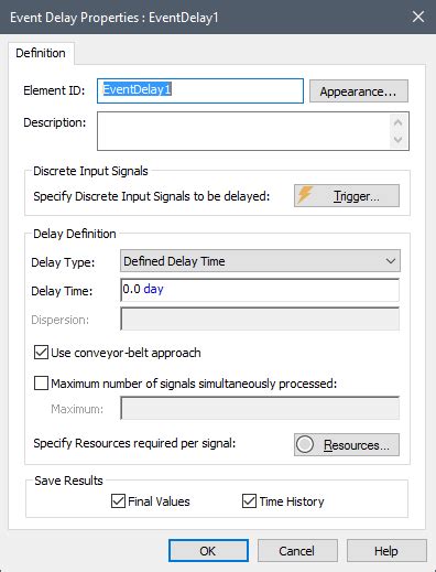 event delay elements