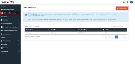 External Directories MiniOrange Identity Platform Partner Portal Handbook