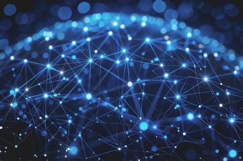 Premium Photo Glowing Blue Digital Sphere With Interconnected Nodes Represents A Global Network