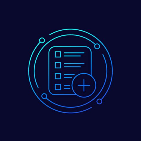 Add New Task Line Icon Vector 18768408 Vector Art At Vecteezy