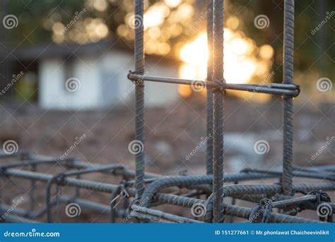 Ground Beam Of Structure Building Stock Image Image Of Estate Rebars