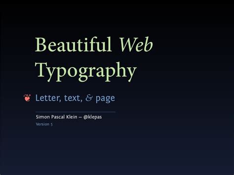 Beautiful Web Typography 5