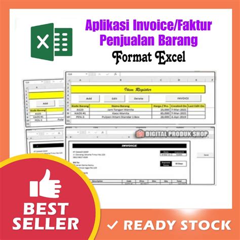 Aplikasi Invoice Faktur Penjualan Otomatis Excel Lazada Indonesia