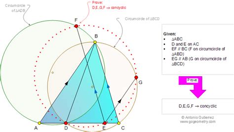 Math Geometry Problem 1002 Triangle Circumcircle Cevian Parallel Lines Cyclic
