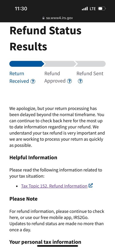 Delayed Refund No Info On Transcript R Irs