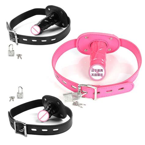 Dildo Mouth Gag With Lock Adult Toy High Grade Silicone Couple Intimate