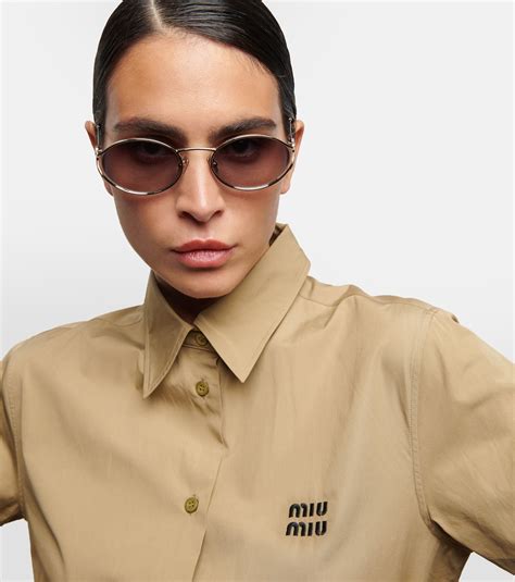 Round Sunglasses In Multicoloured Miu Miu Mytheresa