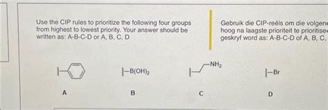 Use The Cip Rules To Prioritize The Following Four