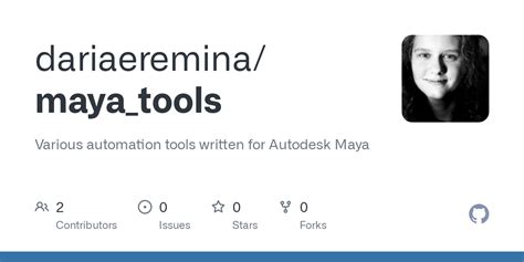 GitHub Dariaeremina Maya Tools Various Automation Tools Written For Autodesk Maya