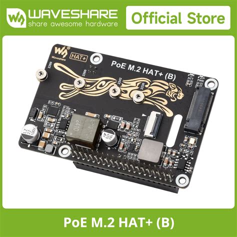 อะแดปเตอร์ Waveshare Pcie เป็น M2 พร้อมฟังก์ชัน Poe B สําหรับ Raspberry Pi 5 รองรับโปรโตคอล