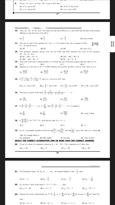 Sequence Series Exercise Pdf Download In Free ~ Jeephile