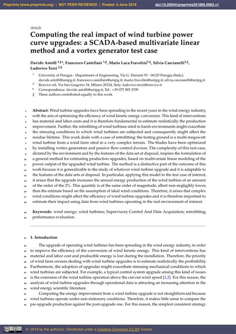 Pdf Computing The Real Impact Of Wind Turbine Power Curve Upgrades A Scada Based Multivariate