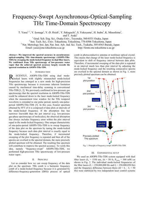 Pdf Frequency Swept Asynchronous Optical Sampling Thz Time Domain