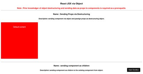 React Jsx Object Codesandbox