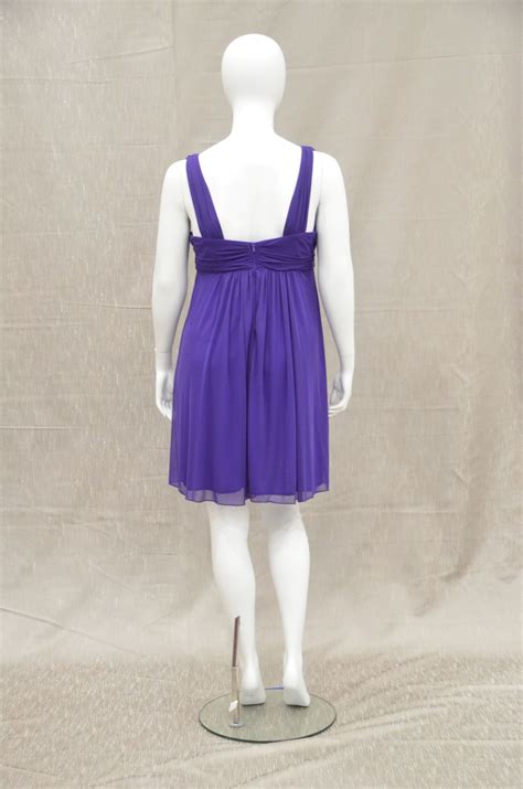 Wendy Ann Purple Cocktail Dress With Diamante Feature Size 16 And 18