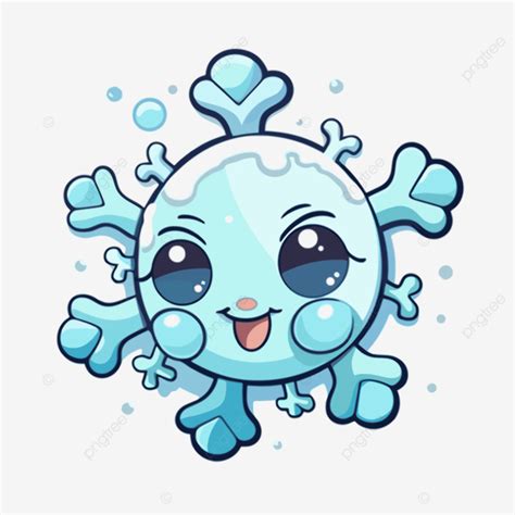 Cartoon Cute Flu Virus Vector Illustration инукс Clipart Sticker