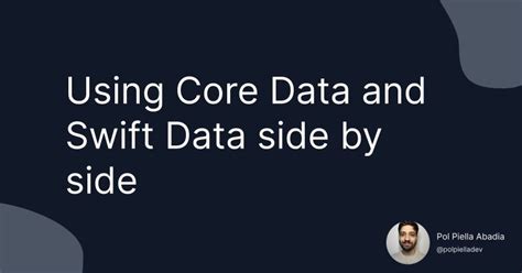 ️ New Article ️ Did You Know That You Can Run Core Data And Swift Data Side By Side And Have