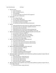 Unit 3 Pre Post Test AP Macro Unit 3 Pre Post Test AP Macro 1 Business Cycles A Occur