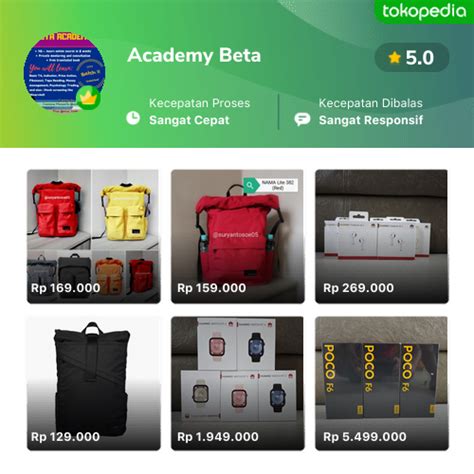 toko academy beta online produk lengkap and harga terbaik tokopedia