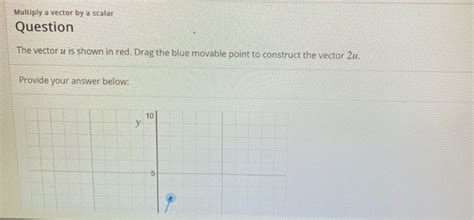 Solved Multiply A Vector By A Scalar Question The Vector U Chegg