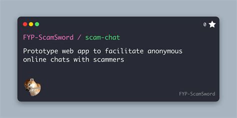 Github Fyp Scamswordscam Chat Prototype Web Service To Facilitate Anonymous Online Chats