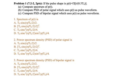 Please Provide A Detailed Explanation And Selected Answer Choices Problem 1 72 2 2pts If The