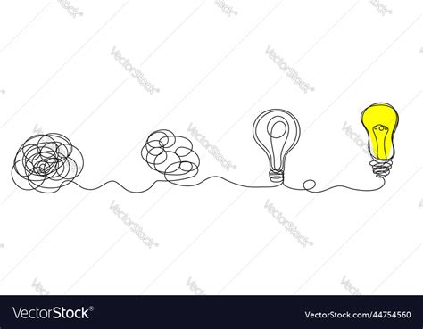 Brainstorming Concept Process Of Solving Vector Image