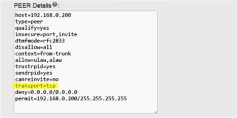 Configure Trunks To Use TCP For SIP Signalling Documentation E MetroTel